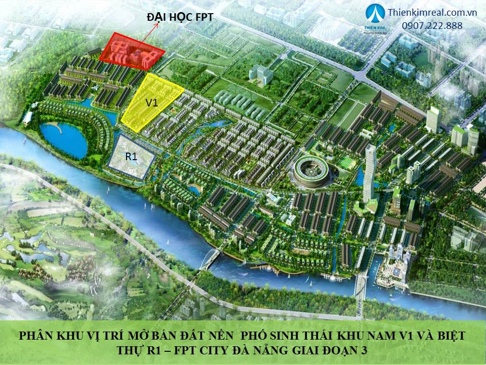 FPT CITY MỞ BÁN ĐẤT NỀN BIỆT THỰ VIP ĐẢO NGỌC XANH R1 | Thiên Kim Real